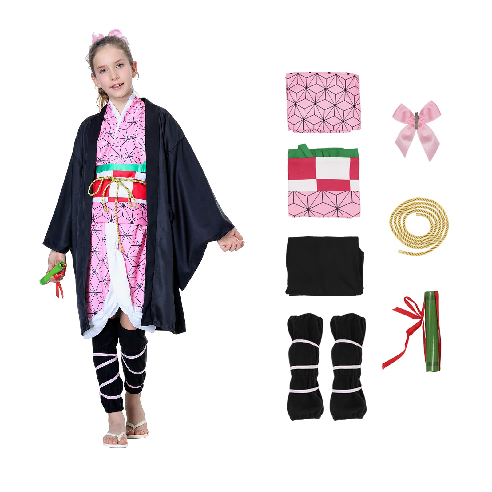 Mua SAMDIGO Anime Pink Cosplay Costume Outfit, Kimono Costume Outfits ...