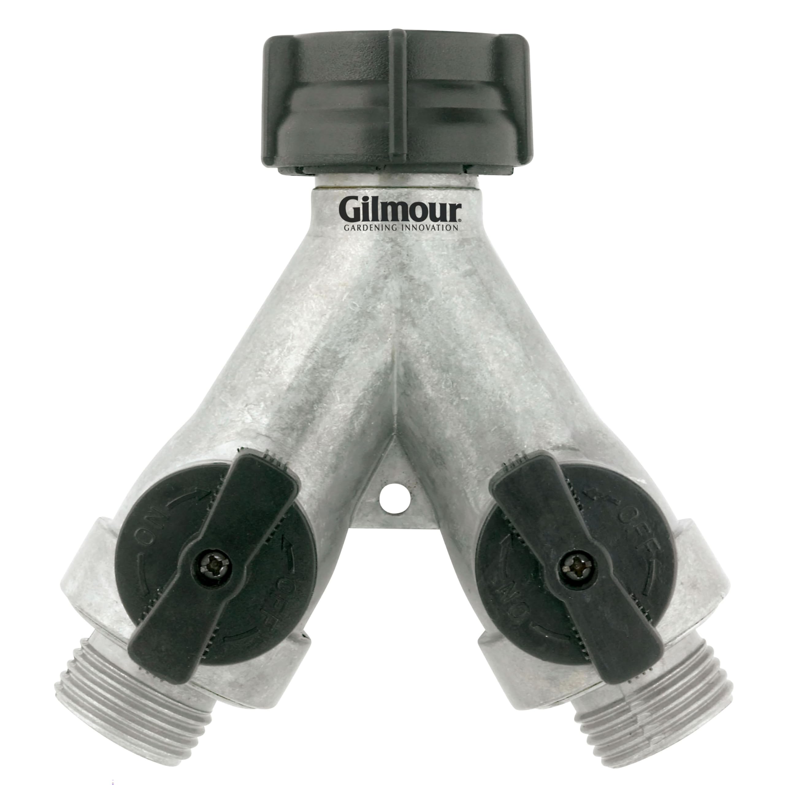 Gilmour Heavy Duty 2 Way Garden Hose Splitter, Dual Water Hose Splitter ...