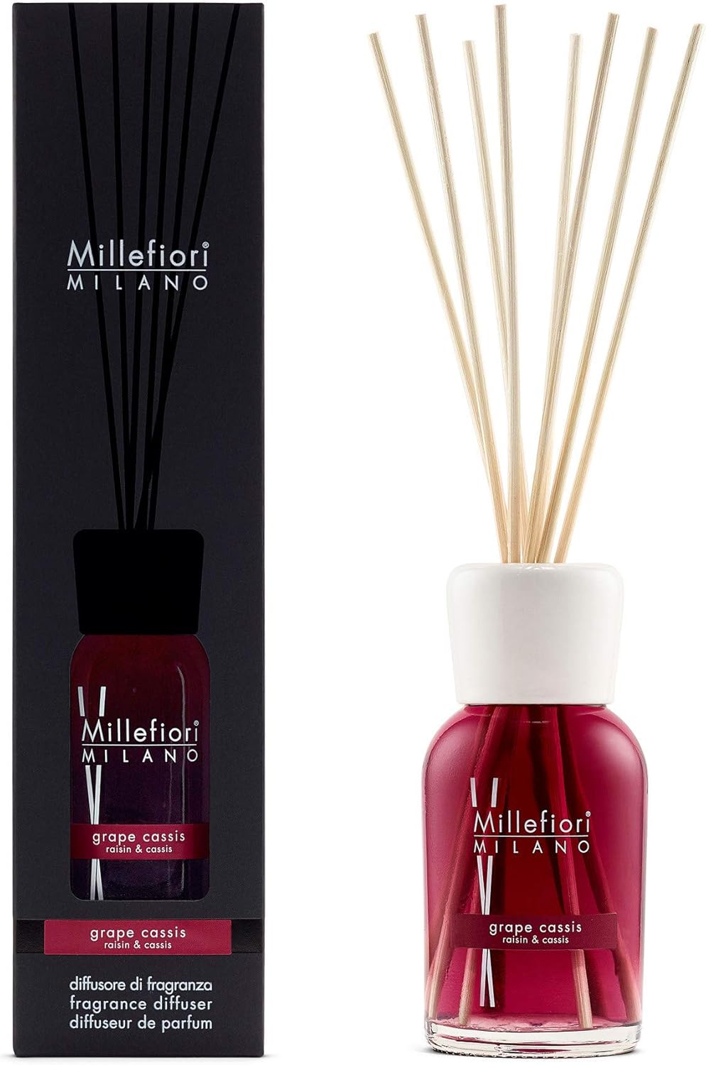 Millefiori Milano Scented Reed Diffuser | Grape Cassis | 250 ml: Amazon ...