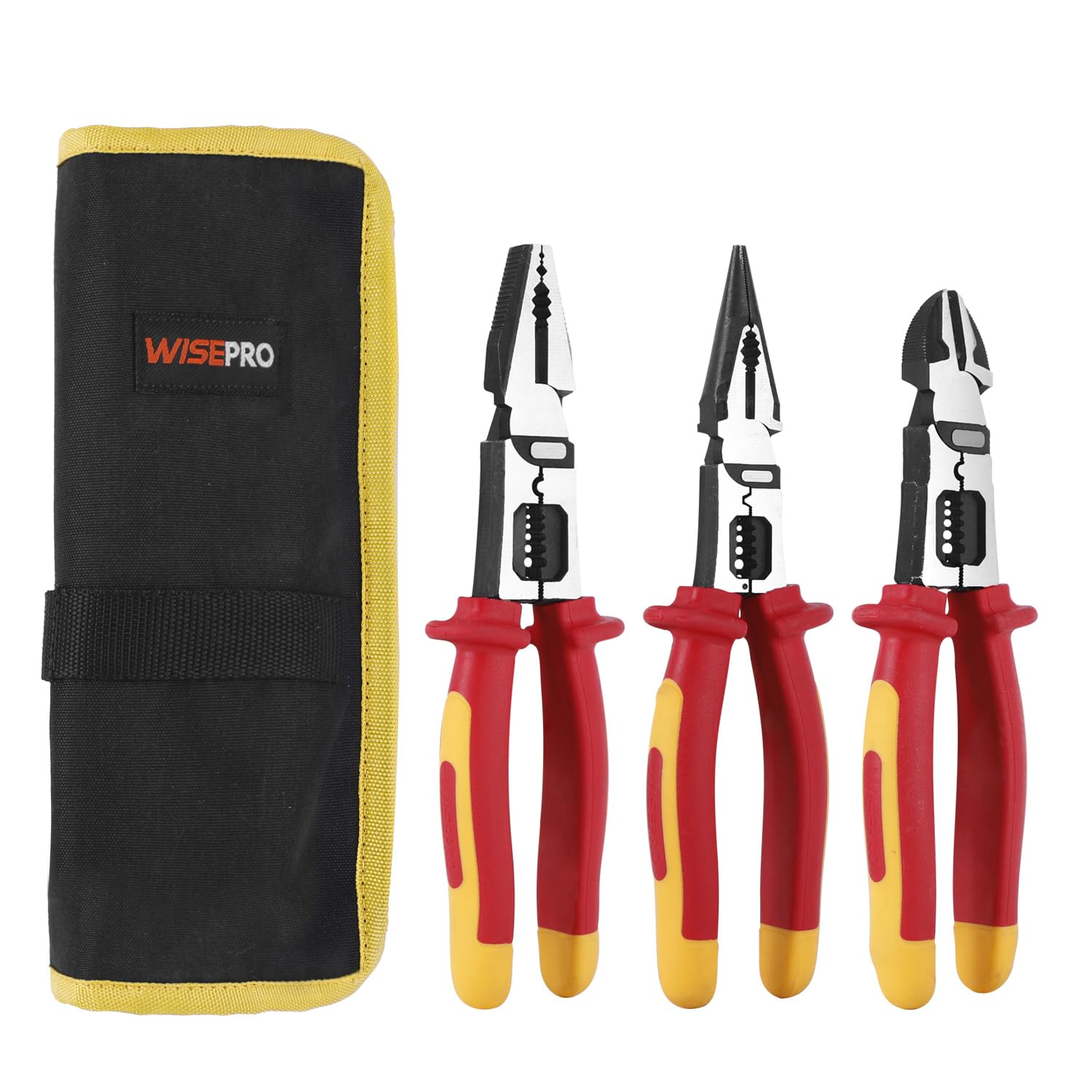 3 Pcs Insulated Pliers Set, Multifunctional Wire Stripper Crimper ...