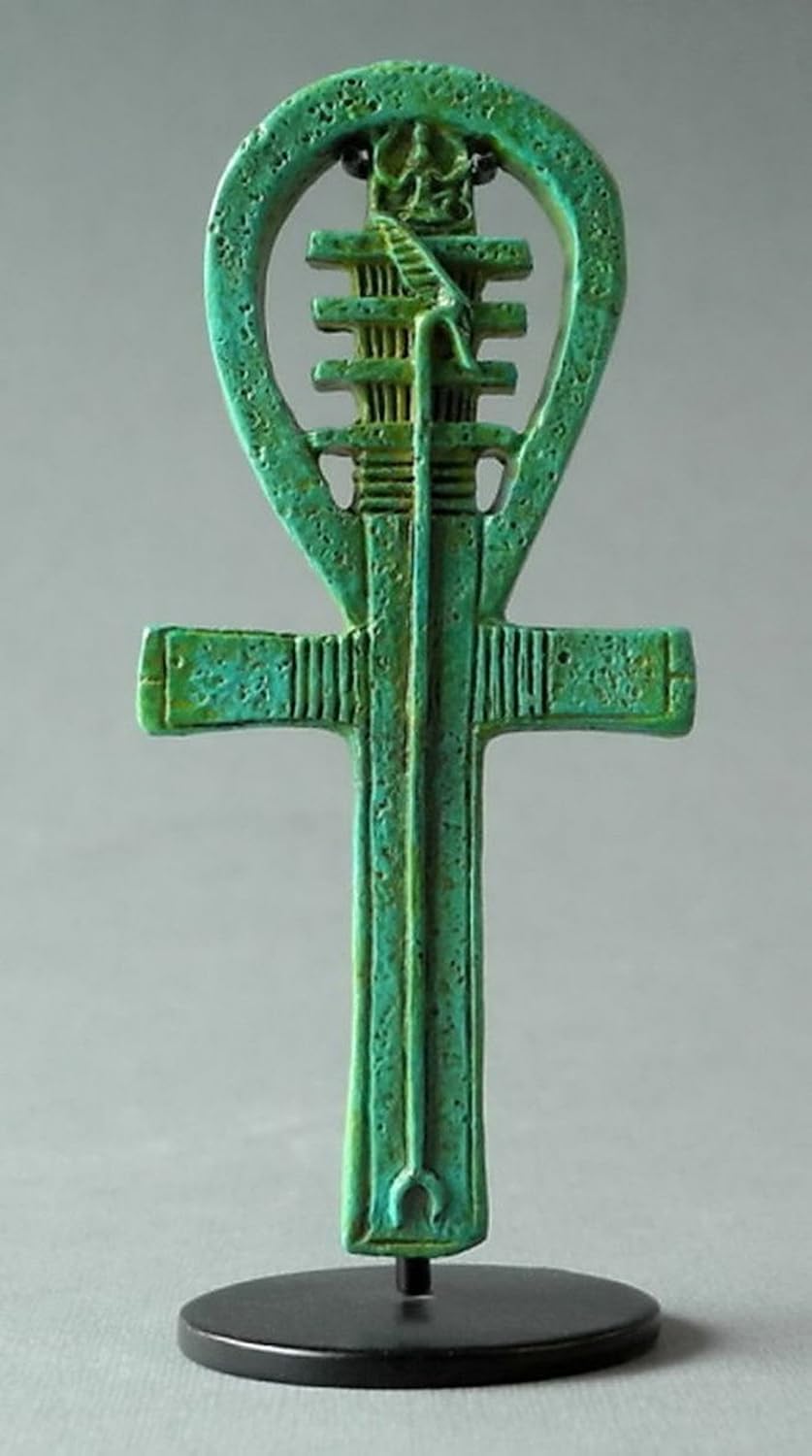 Amazon.com: Parastone Egyptian Ankh Djed was Amulet Small Statue on ...