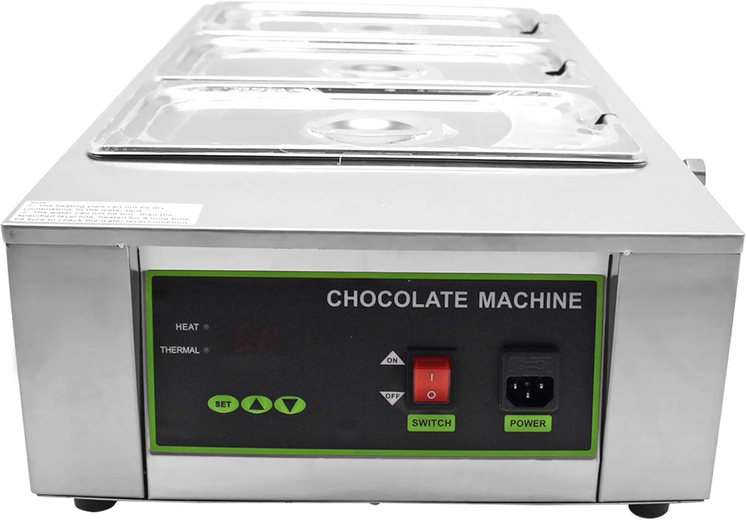 CGOLDENWALL 12kg Capacity 3 Tanks Commercial Electric Chocolate Melter ...