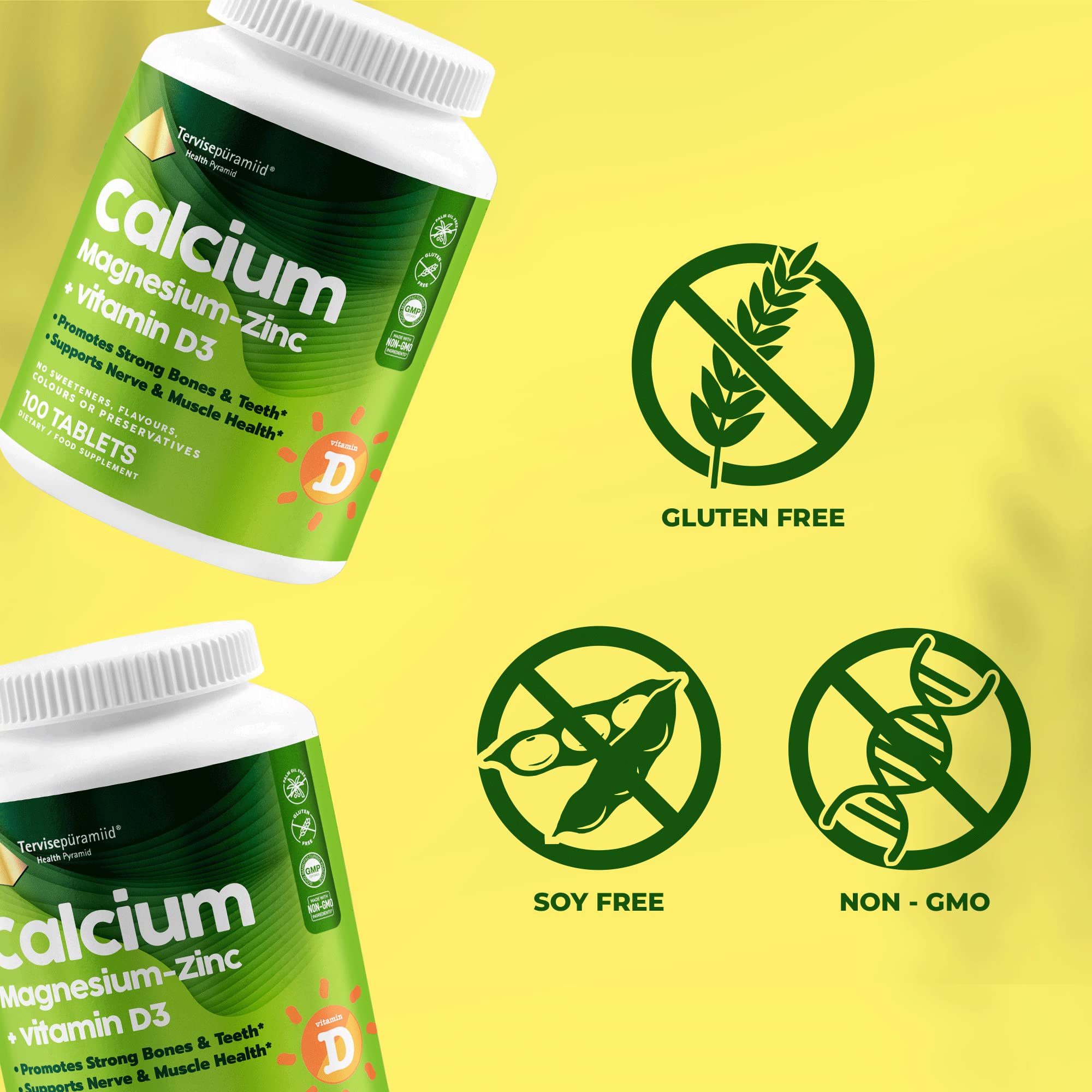 Mua Health Pyramid Calcium Magnesium Zinc with Vitamin D3 Supplement ...