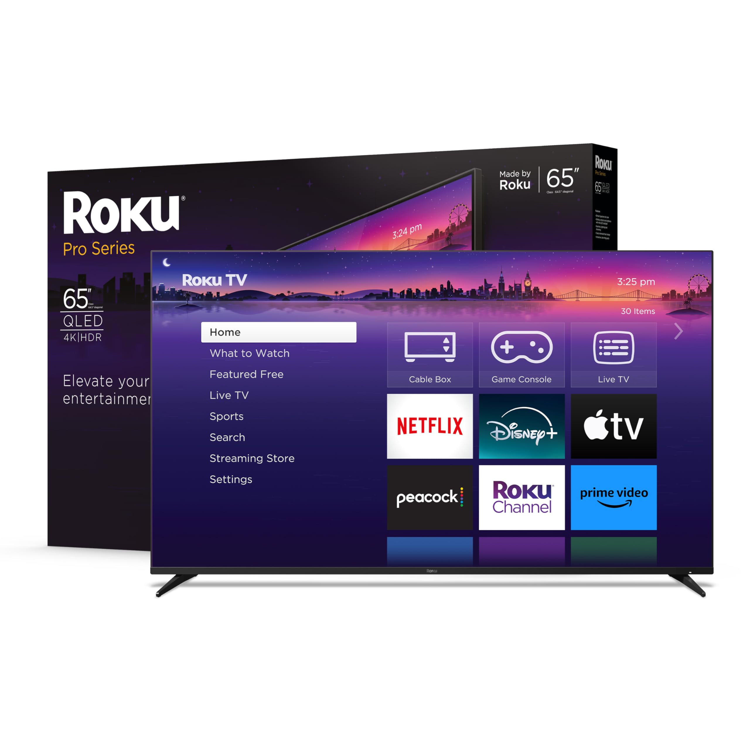  MISSING PIECES Roku Smart TV 65 Inch Pro Series 4K QLED RokuTV