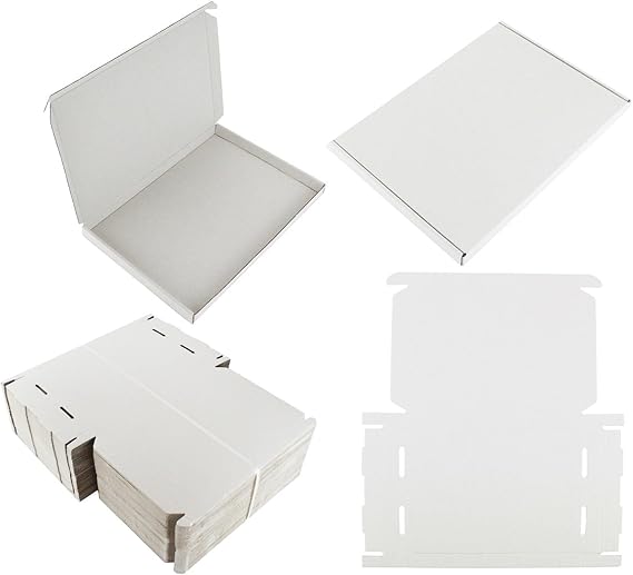500 x WHITE C4 A4 SIZE BOX LARGE LETTER STRONG CARDBOARD SHIPPING ...