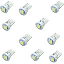 PA 10PCS #555 T10 w5w 2 SMD 2835 LED W Pl Me L Top View Bulb 6.3VDC (W ...