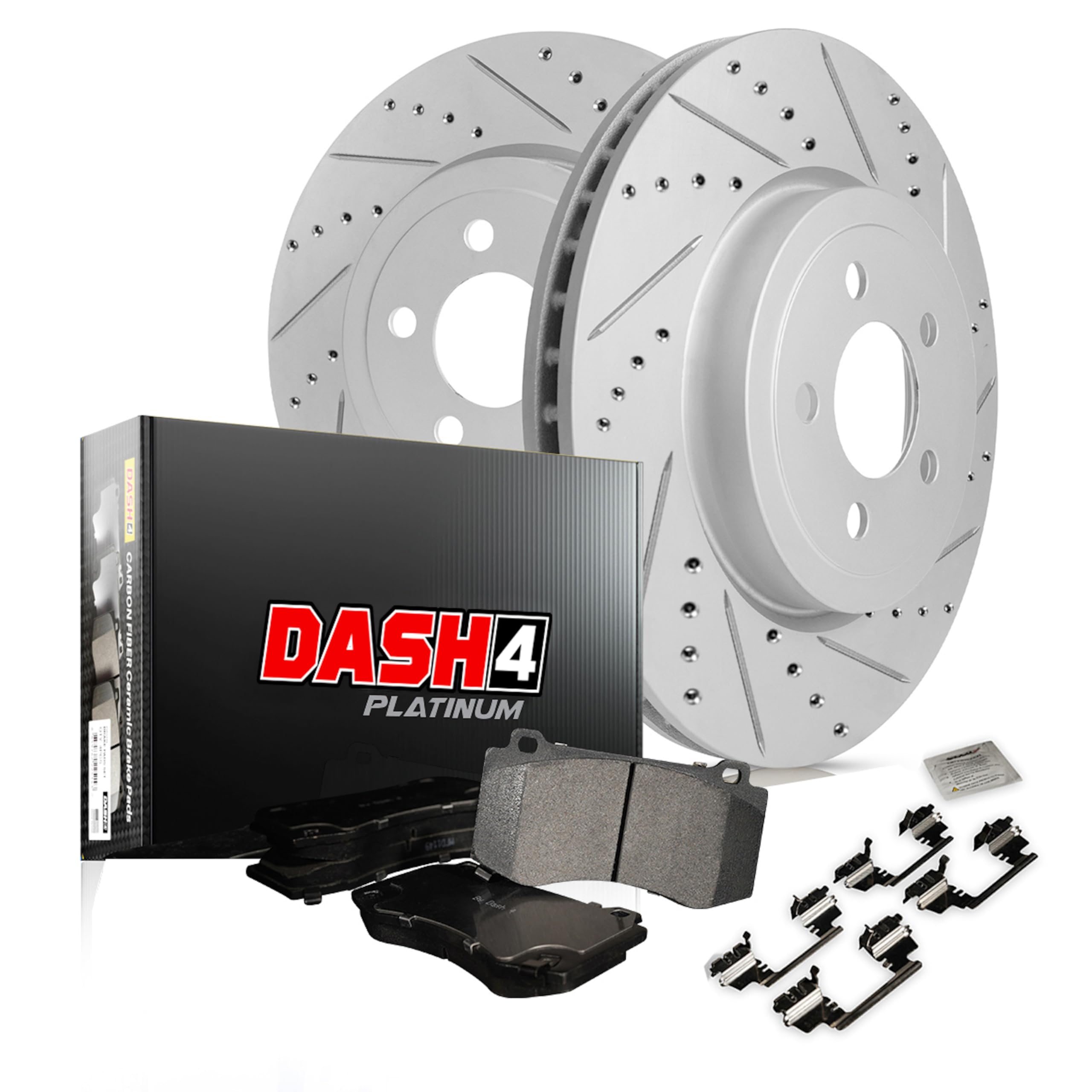 Dash 4 KOP6001413 Rear Truck Performance Drilled Slotted Brake Rotors ...