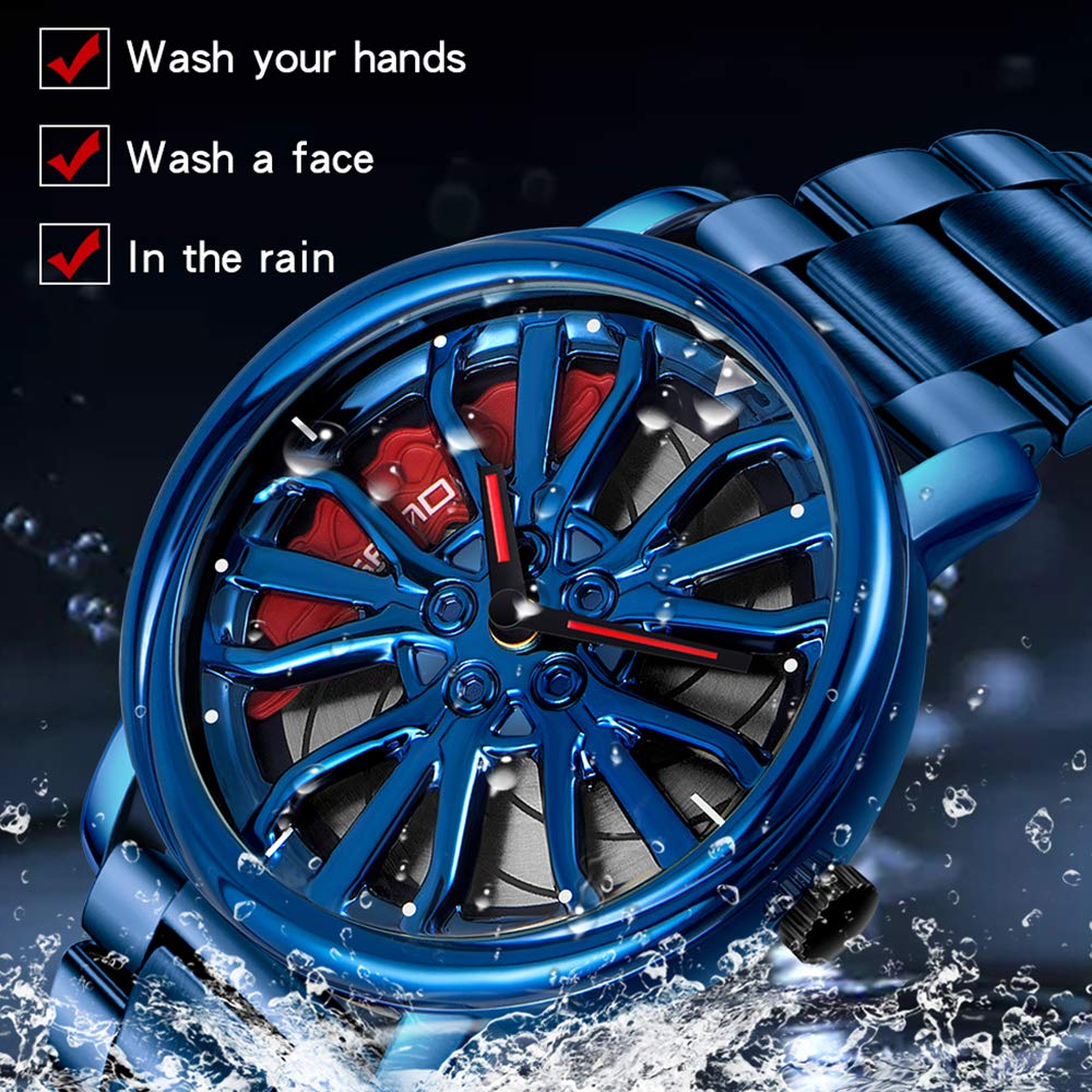 Mua GORBEN Mens Wrist Watch Creative 3D Car Wheel Rotating Watch ...