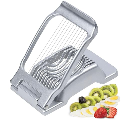 Egg Slicer for Hard Boiled Eggs Heavy Duty Fruit Egg Cutter with ...