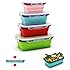 4 Pack Silicone Collapsible Food Storage Containers Set BPA Free ...