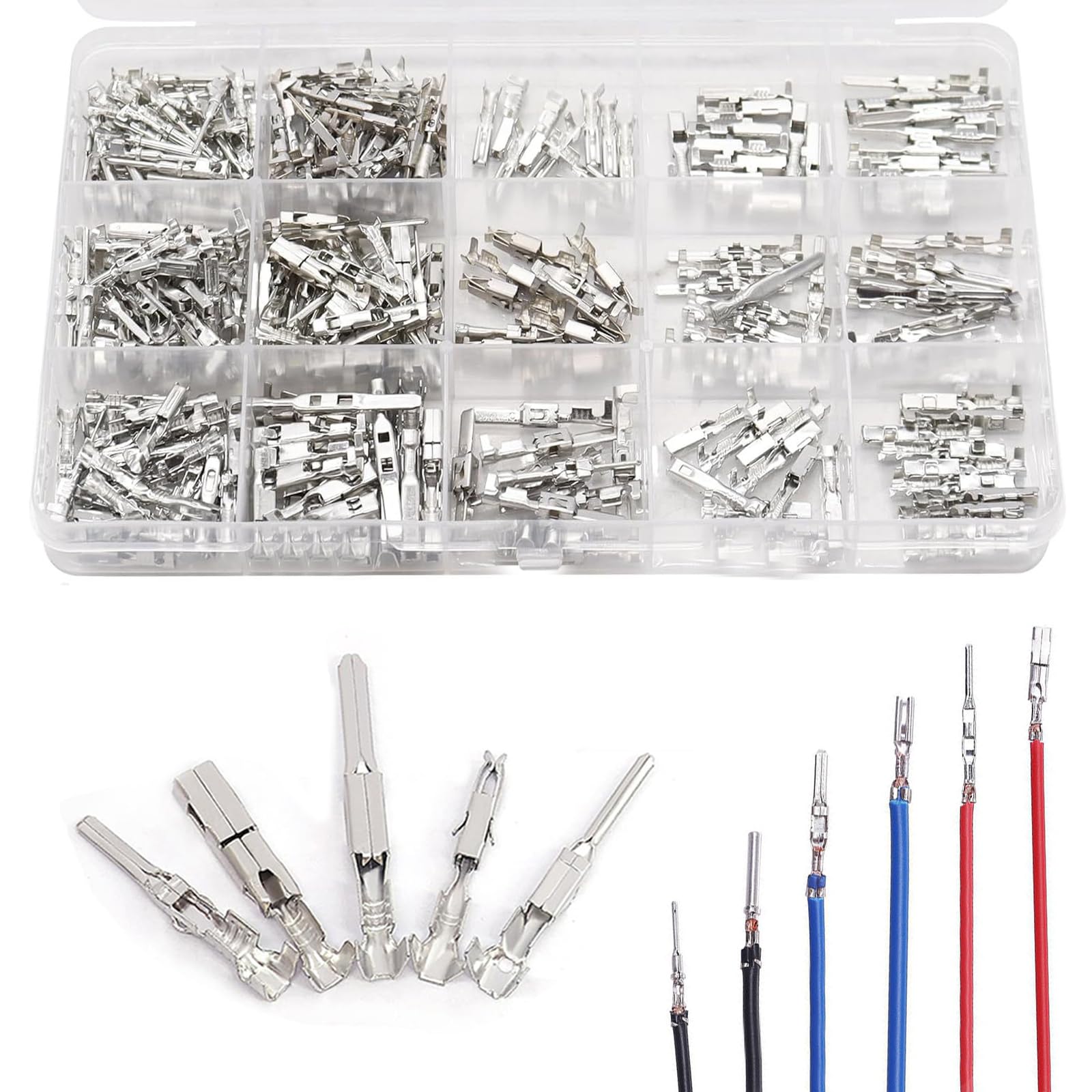 Mua 290PCS Car Electrical Wire Terminal Pins Connector, 1/1.5/1.8/2.2/2 ...