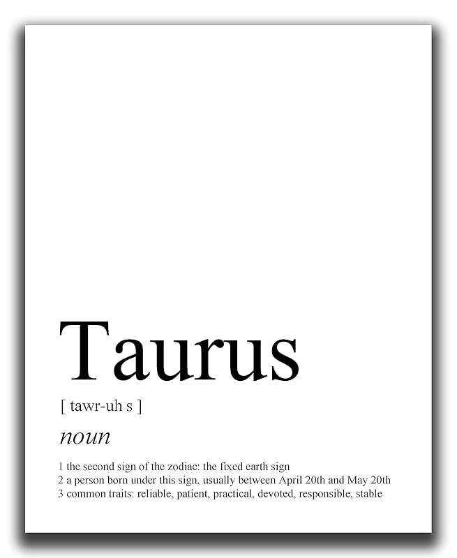 Amazon.com: Taurus Astrological Sign Wall Art - 8x10" UNFRAMED Print ...
