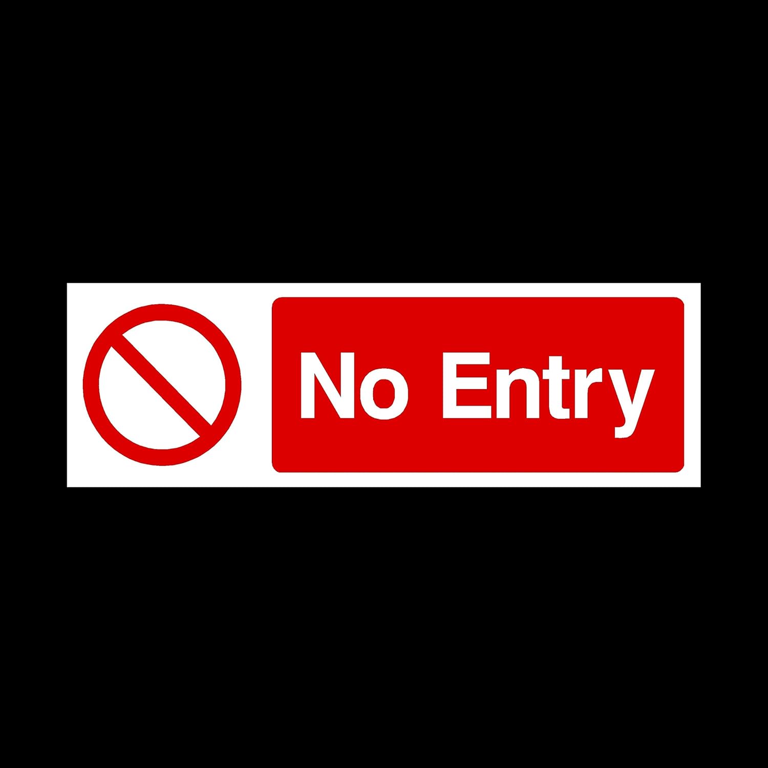 No Entry Sticker/Self Adhesive Sign - Staff Only/Authorised/Keep Out ...