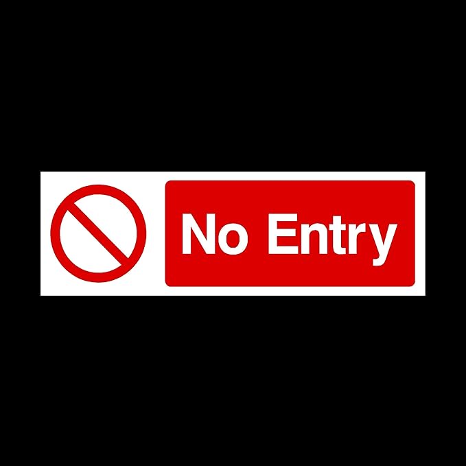 No Entry Sticker/Self Adhesive Sign - Staff Only/Authorised/Keep Out ...