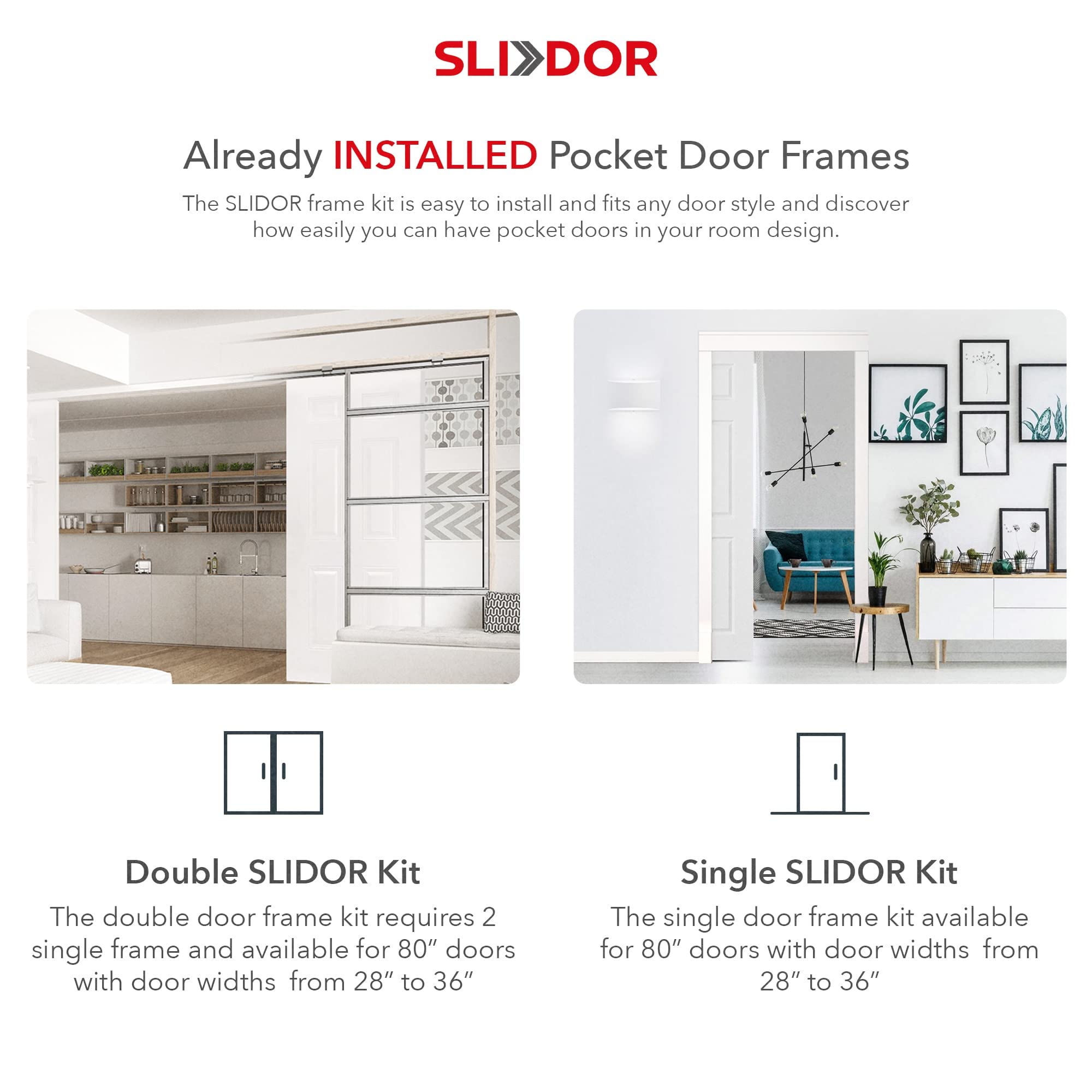 Mua Pocket Door Frame Kit Hardware System for Sliding Hidden Doors ...