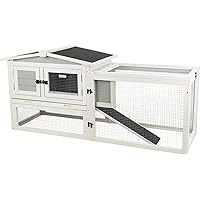 Amazon.com: TRIXIE Natura Insulated Rabbit Hutch with Large Run, Hinged ...