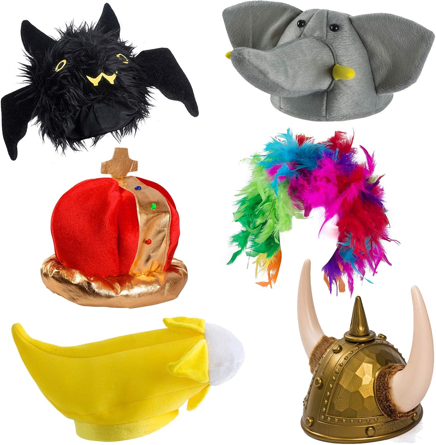 Amazon.com: Funny Party Hats Costume Hats - Halloween Costume Hats - 6 ...