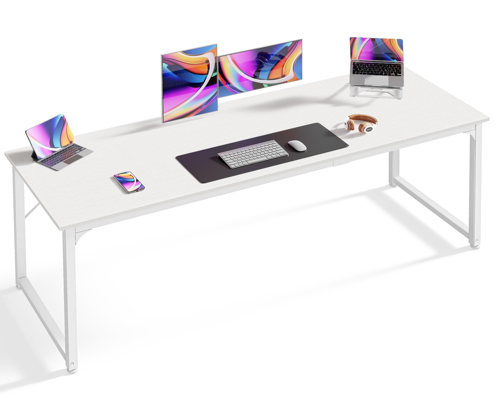 Huuger Computer Desk, 70 Inch Office Desk, Gaming Desk with Storage ...