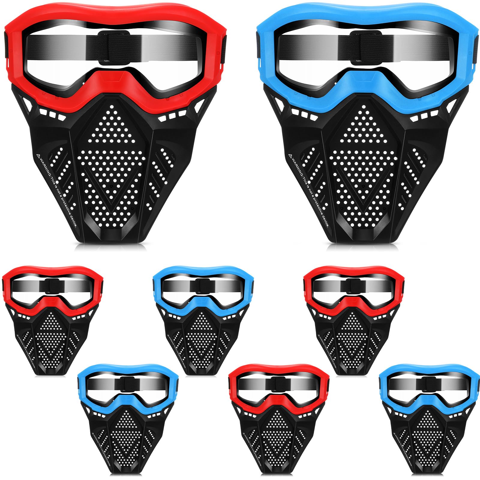 RoundFunny 8 Pack Tactical Mask for Kids with Safety Goggles to Protect ...
