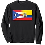 Amazon.com: Half Puerto Rican Half Ecuadorian Flag Puerto Rico Ecuador ...