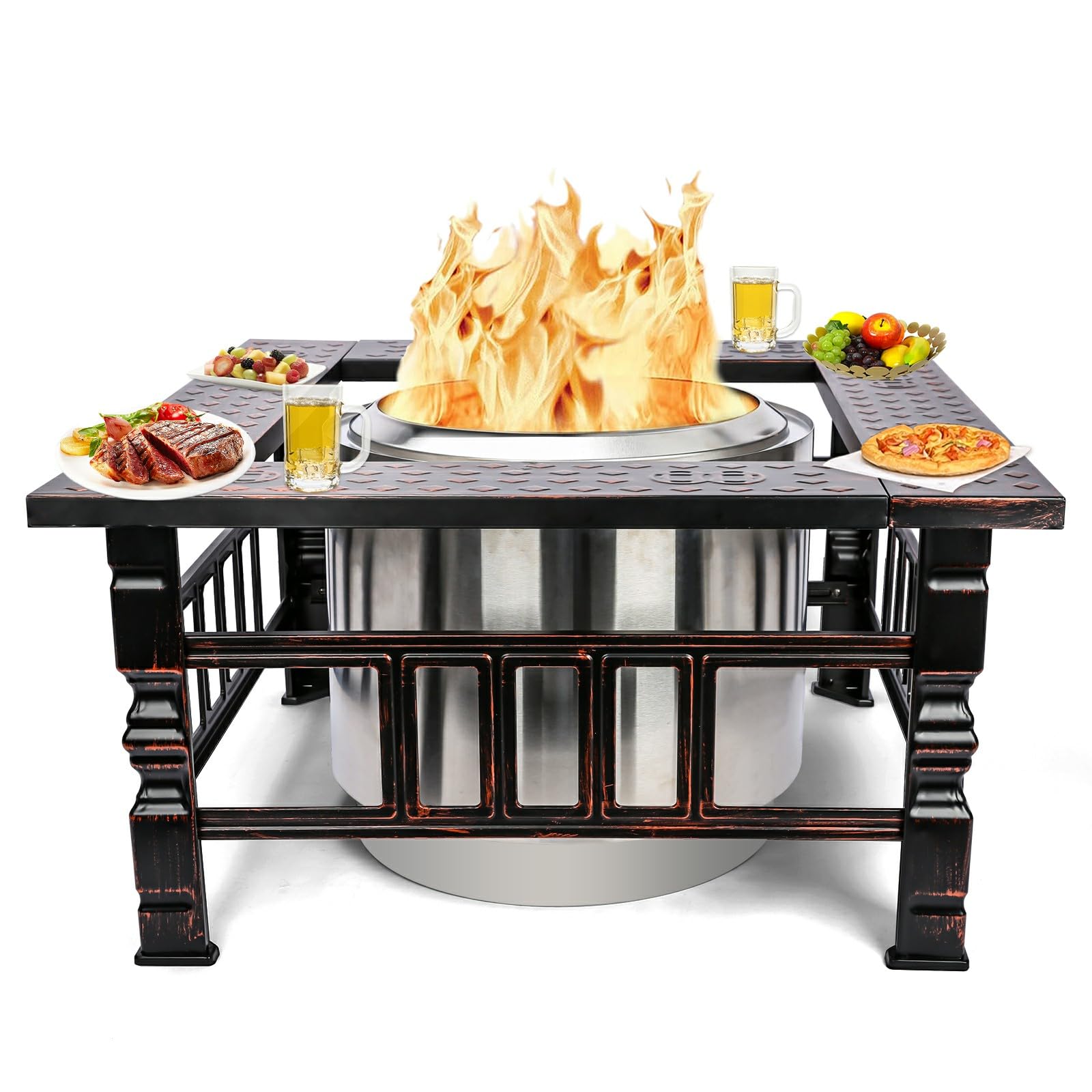 *NEW!* *SEE PICTURE* Uniflasy Fire Pit Surround Tabletop for Solo Stove ...