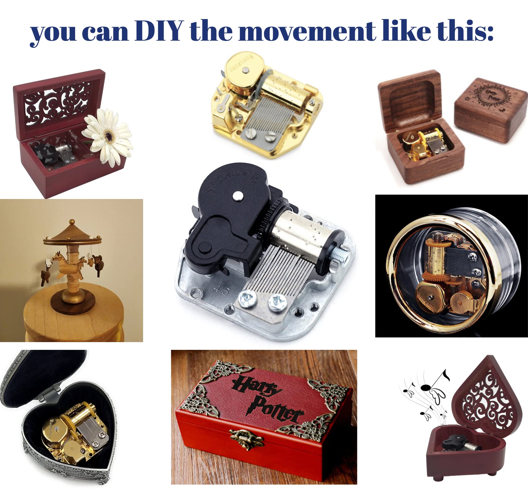 Mua Gueiddi Music Box Mechanism, Edelweiss 18 Note Musical Movement ...