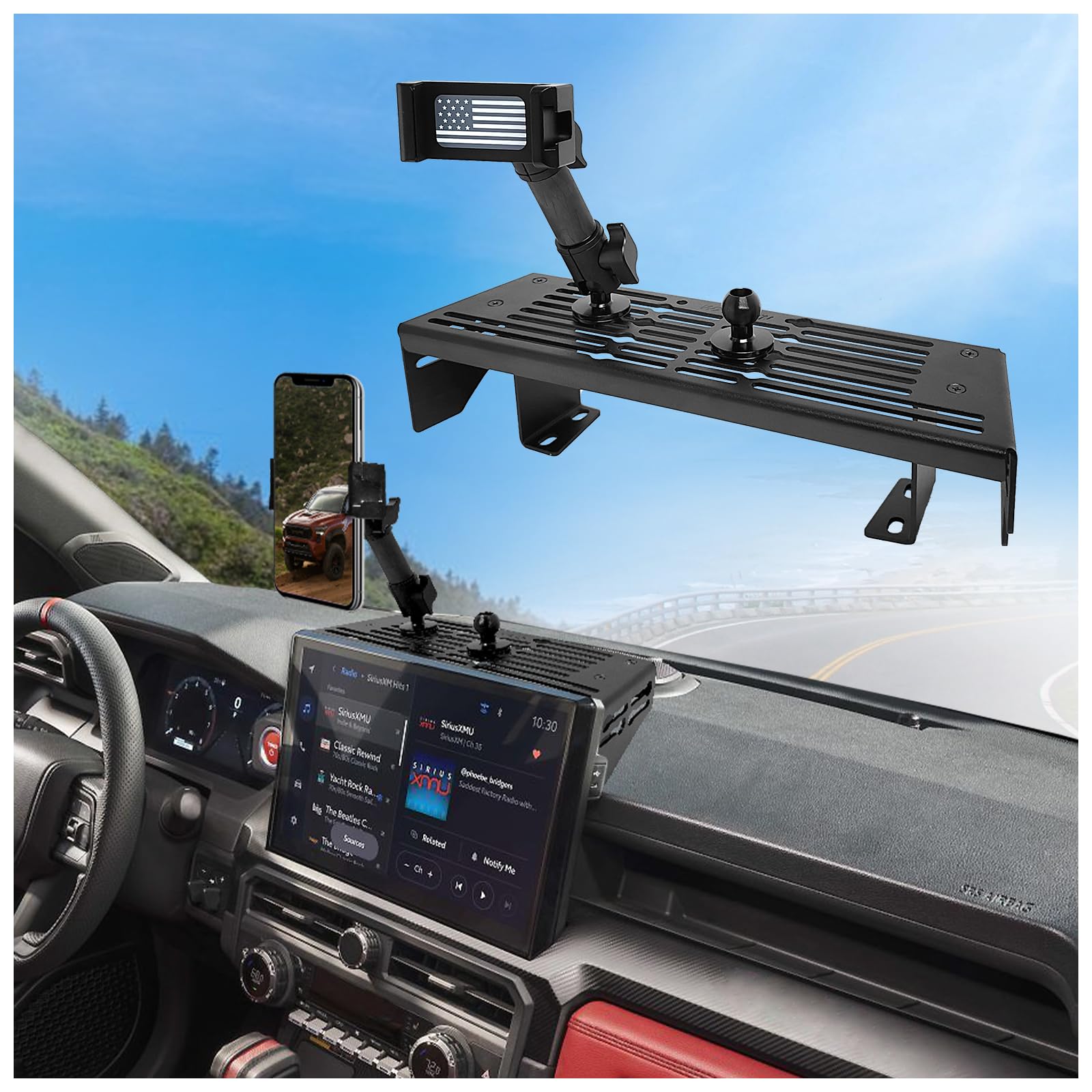 WXRYLYN 2024 2025 Tacoma Dash Phone Holder for 2024 2025 Toyot a Tacoma ...