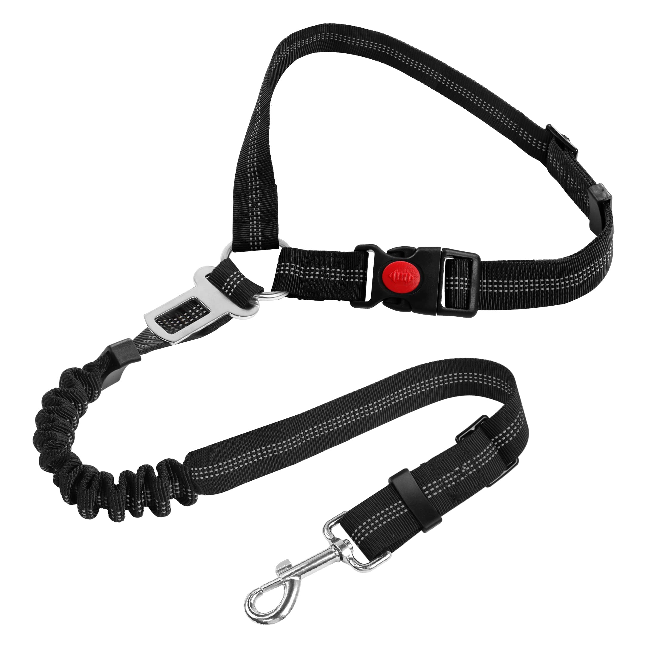 YAOHDAO Dog Seat Belt Harness for Car, Restraint Adjustable with ...