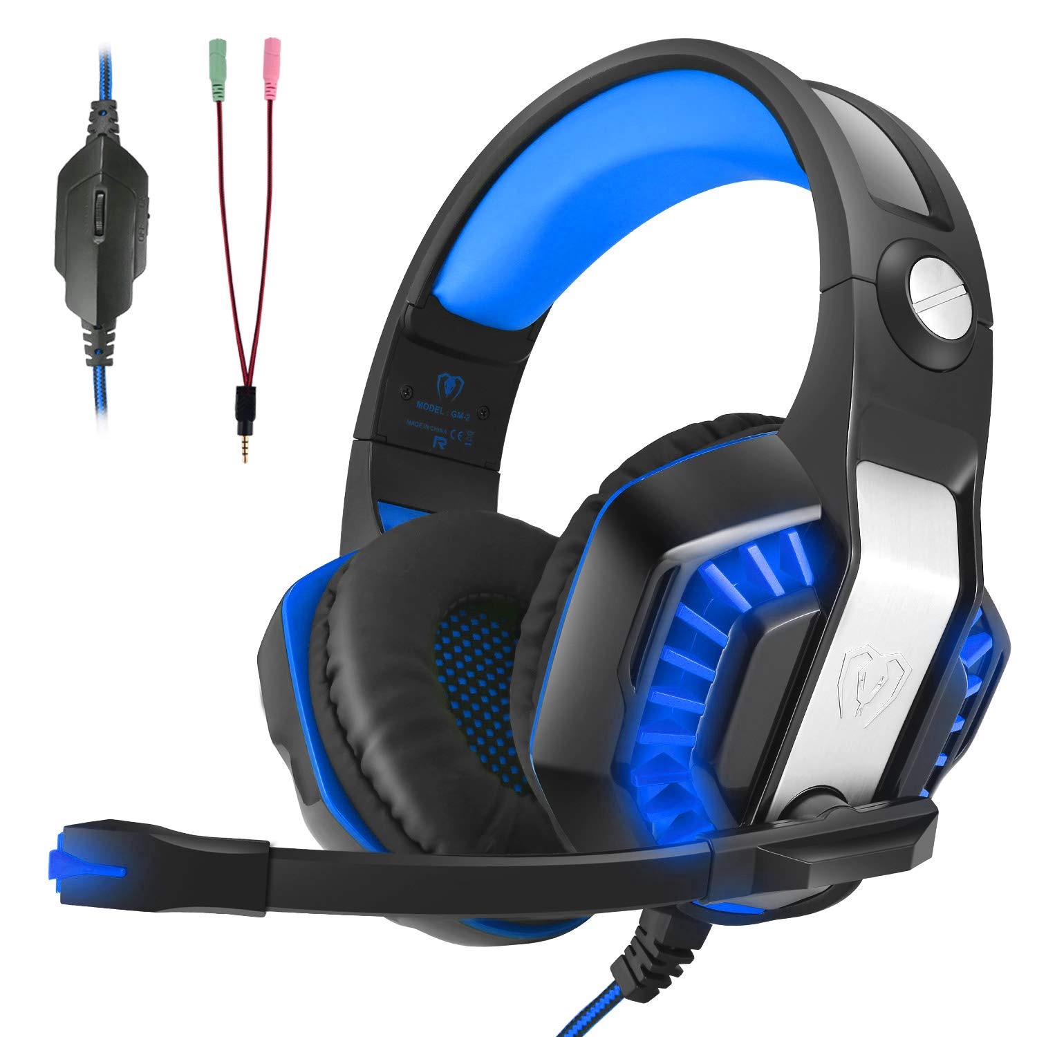 CHEREEKI Cuffie da Gaming,Cuffie da Gioco con Microfono e Illuminazione ...