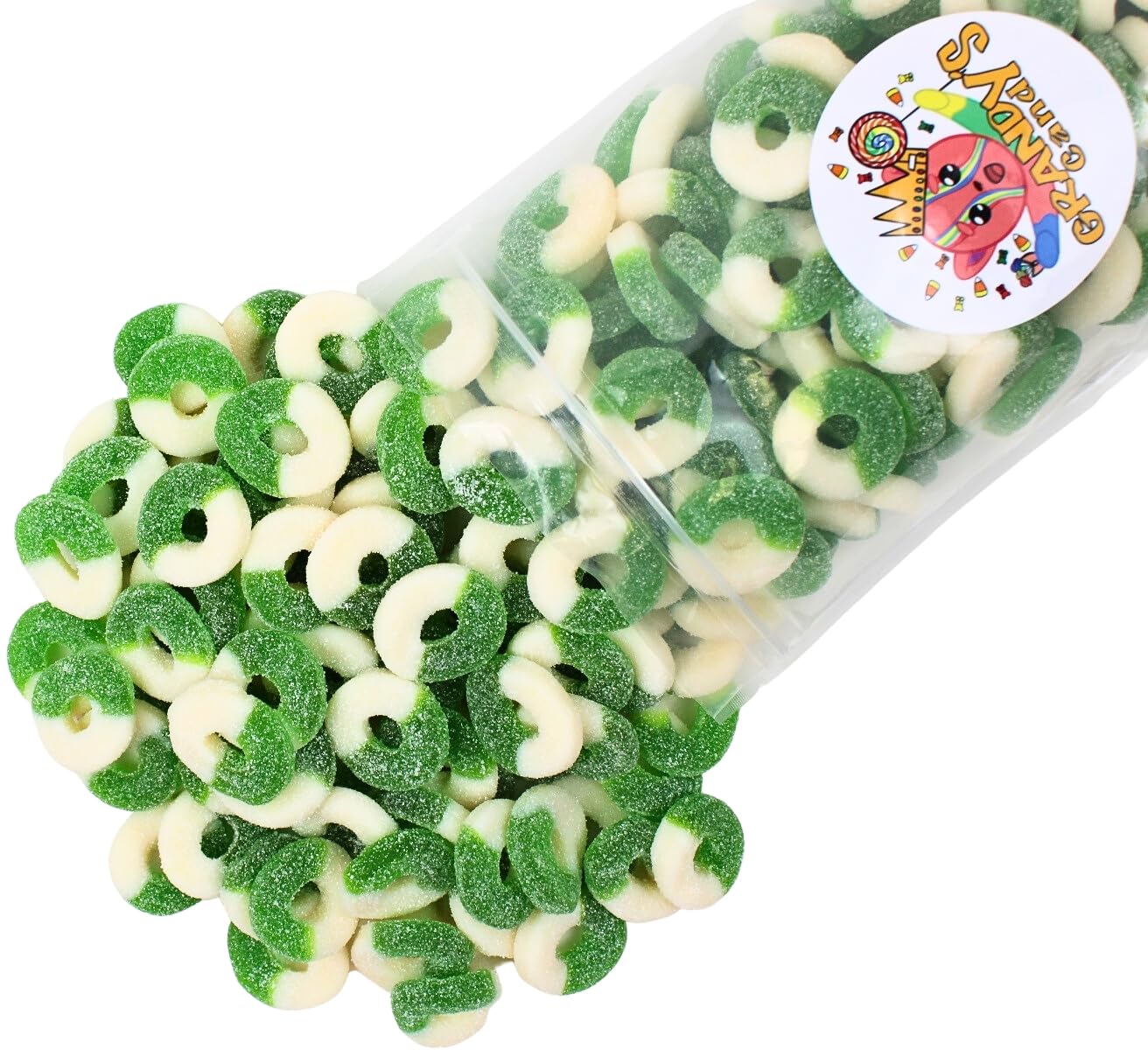 Mua Grandys Candys Green Apple Gummy Rings- Soft, Chewy, Sugar Dusted ...