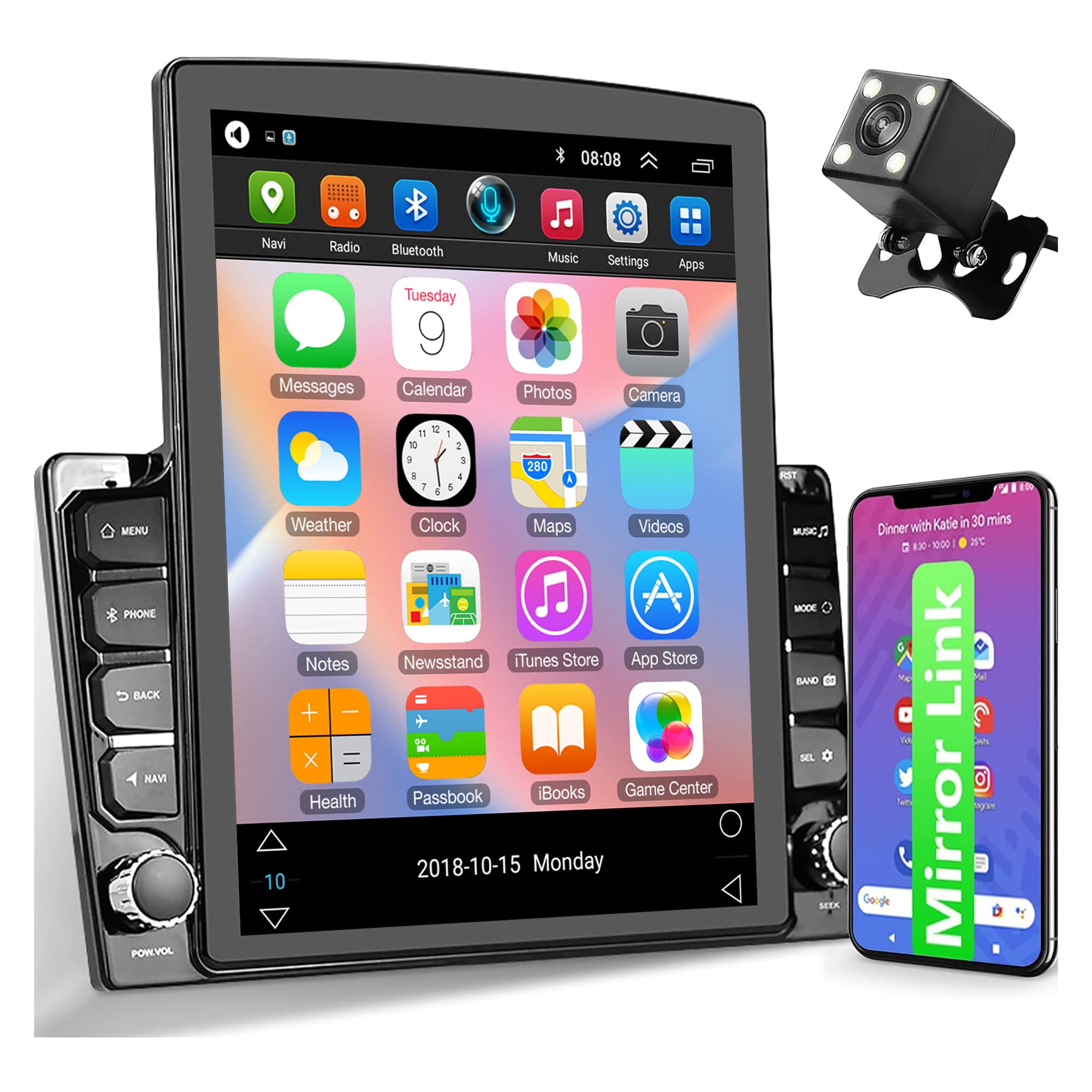 Mua Rimoody Car Stereo Double Din Vertical Car Radio with Bluetooth GPS ...