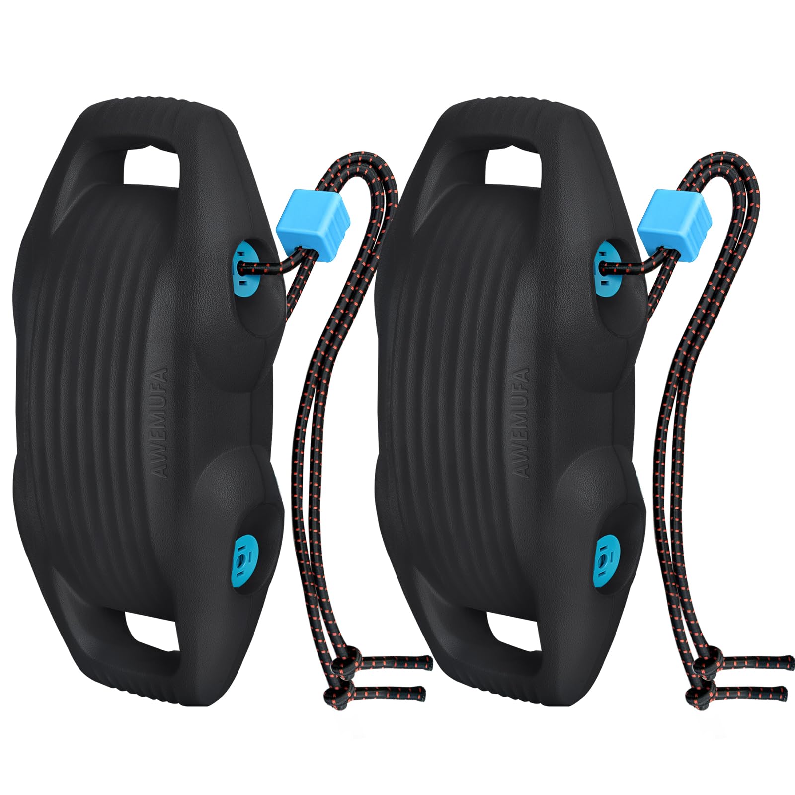 AWEMUFA EVA Boat Fenders 2 Pack, Large Boat Bumpers for Docking Black ...