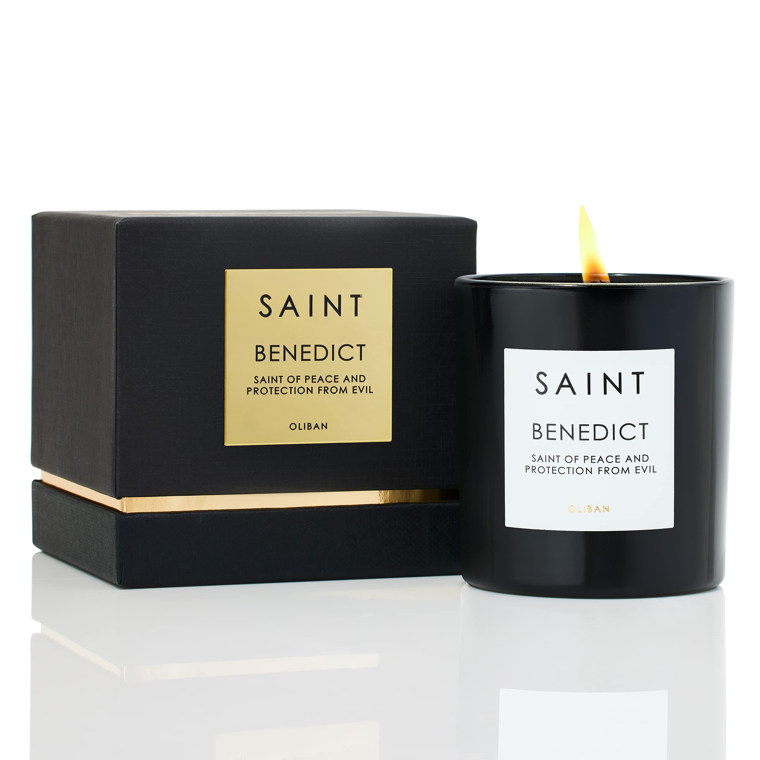 Saint Benedict Scented Candle with Prayer, Prayer Coin, and Holy Oil ...