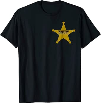 Amazon.com: Sheriff Deputy Shirt Badge Costume: Clothing
