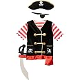 Melissa & Doug Pirate Role Play Costume Dress-Up Set With Hat, Sword ...