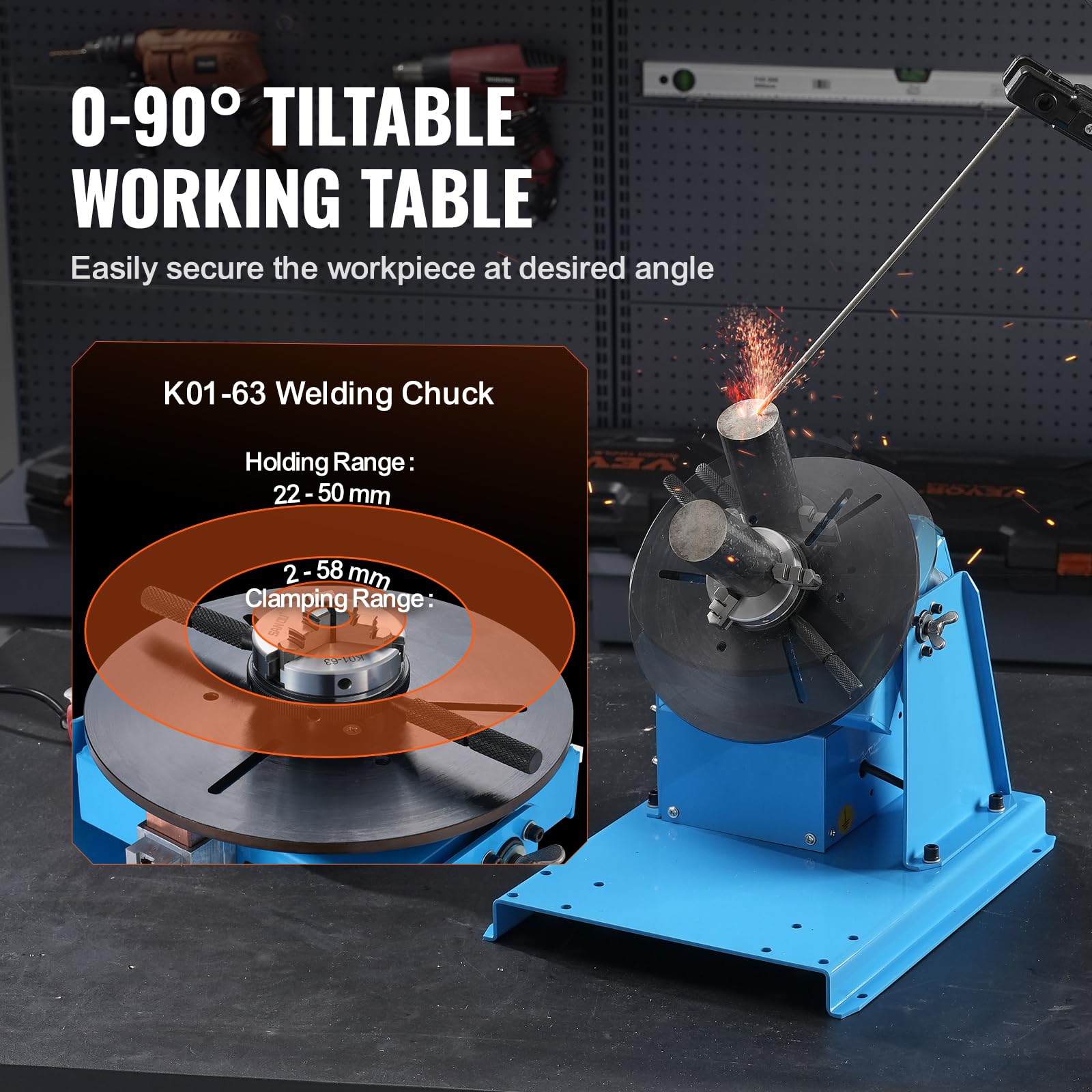 Mua VEVOR Rotary Welding Positioner 10KG, 0-90° Welding Positioning ...