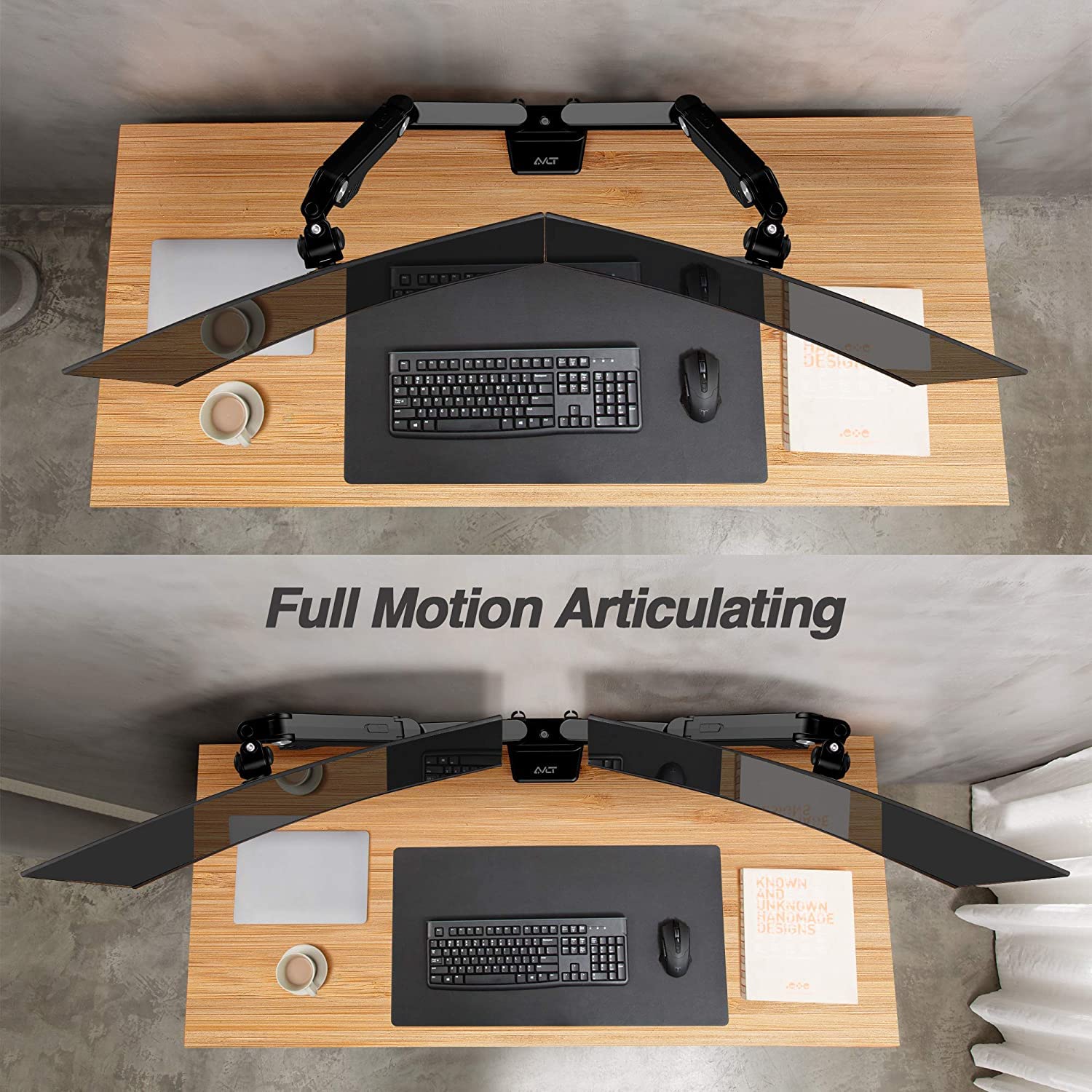 Mua AVLT Dual 17"-35" Monitor Arm Desk Mount fits Two Flat/Curved ...