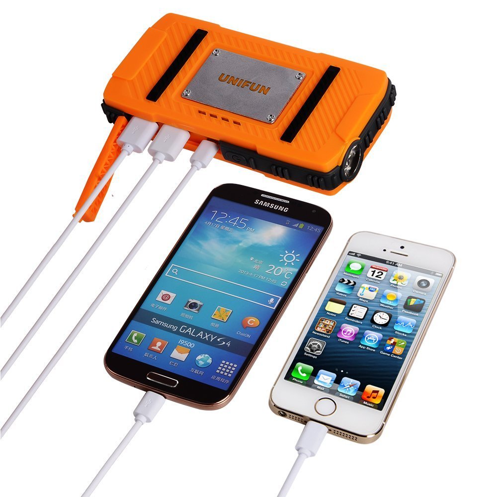 Unifun 10400mAh Waterproof External Battery Power Bank Charger with ...