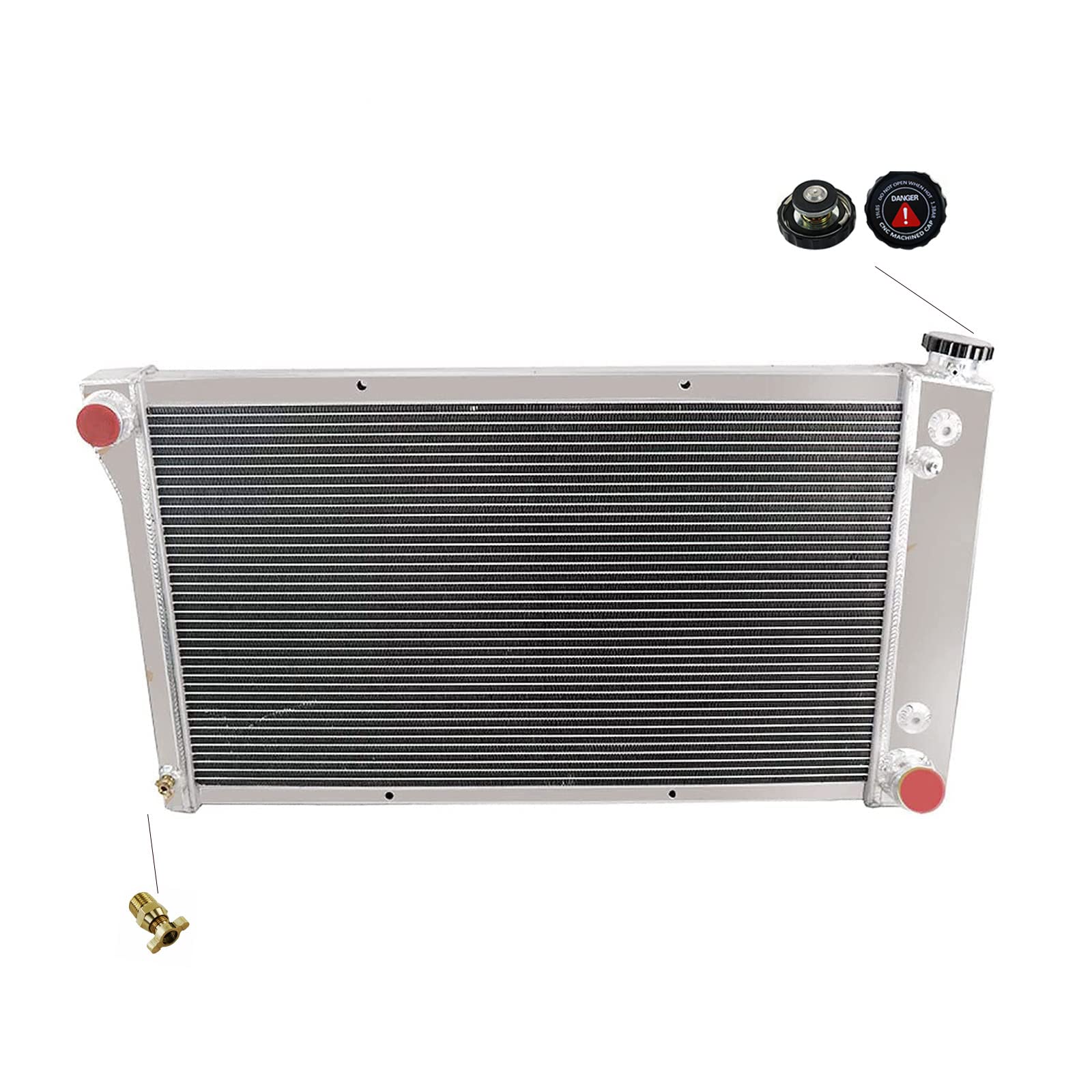 Cubauto CU369-3 Row All Aluminum Radiator for 1967-1972 Chevy GMC C/K ...