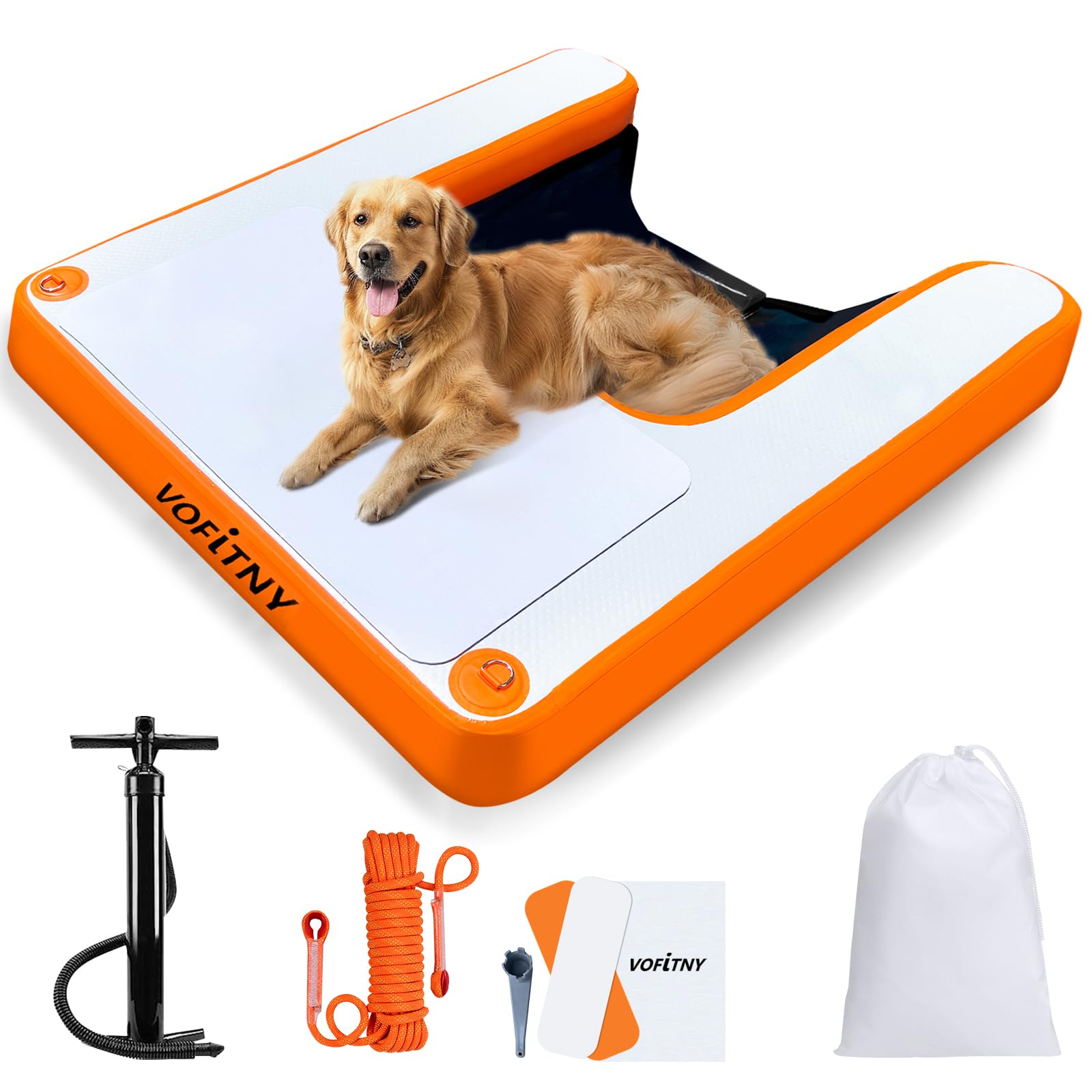 VOFiTNY Inflatable Dog Pool Ramp Portable Floating Ladder for Dogs ...