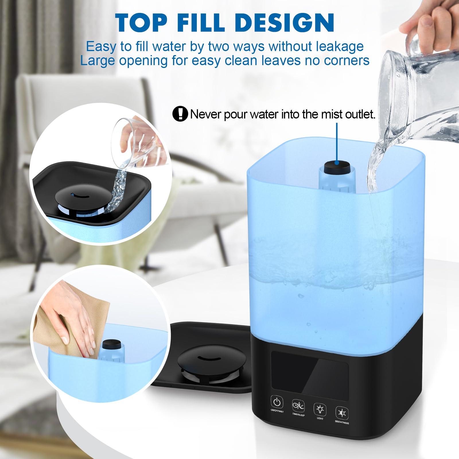 Mua Humidifiers for Bedroom, Cool Mist Humidifiers for Large Room Baby ...