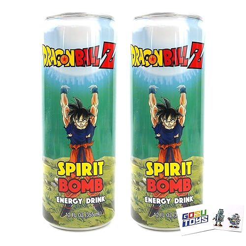 Dragon Ball Z Spirit Bomb Energy Drink 12 FL OZ (355mL) (2 Pack) DBZ ...
