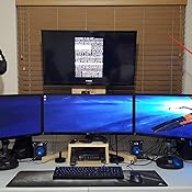 Amazon.com: Seneca AV Triple Arm Desktop Monitor Mount for 13"-27 ...