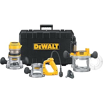 Dewalt DW618PKB 2-1/4 caballos de fuerza EVS Combinación de rebajadora ...
