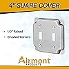 Airmont Products AP-12092, 4" Square Double Toggle Switch Electrical ...