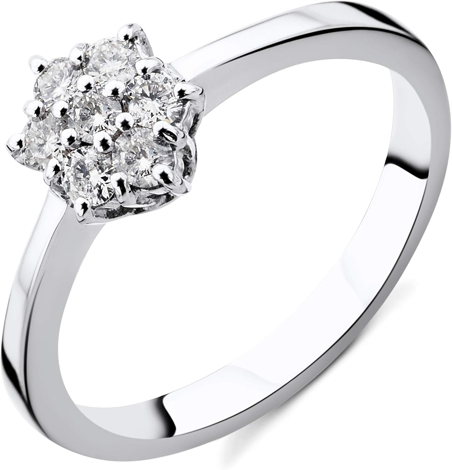 Orovi Damen Diamant Ring Weißgold, Verlobungsring 18 Karat (750) Gold ...