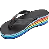 Amazon.com | Rainbow Sandals Women's Six Layer Wedge Rubber 1" EVA ...