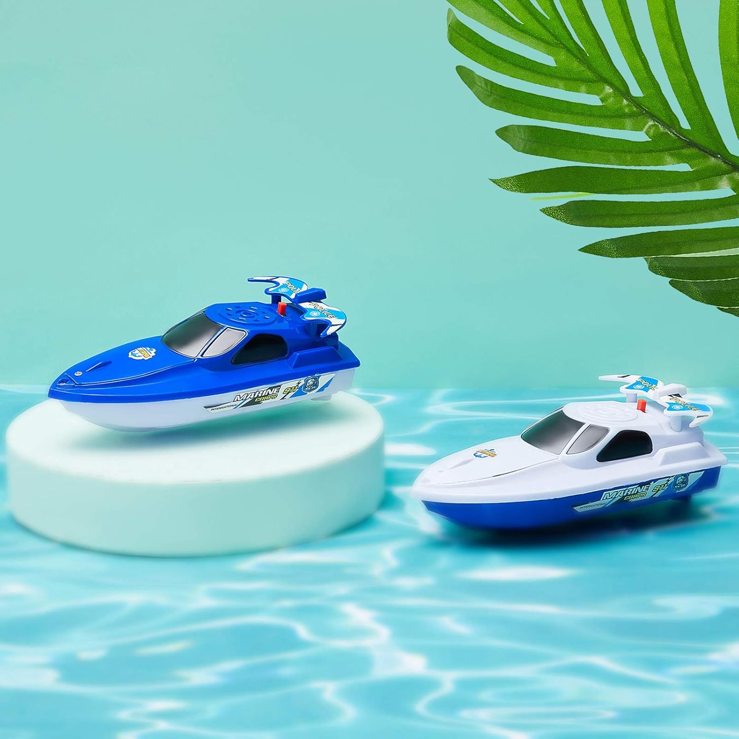 2 Pieces Floating Bath Toy Boats Water Boat Bath Toy Speedboat Bathing ...