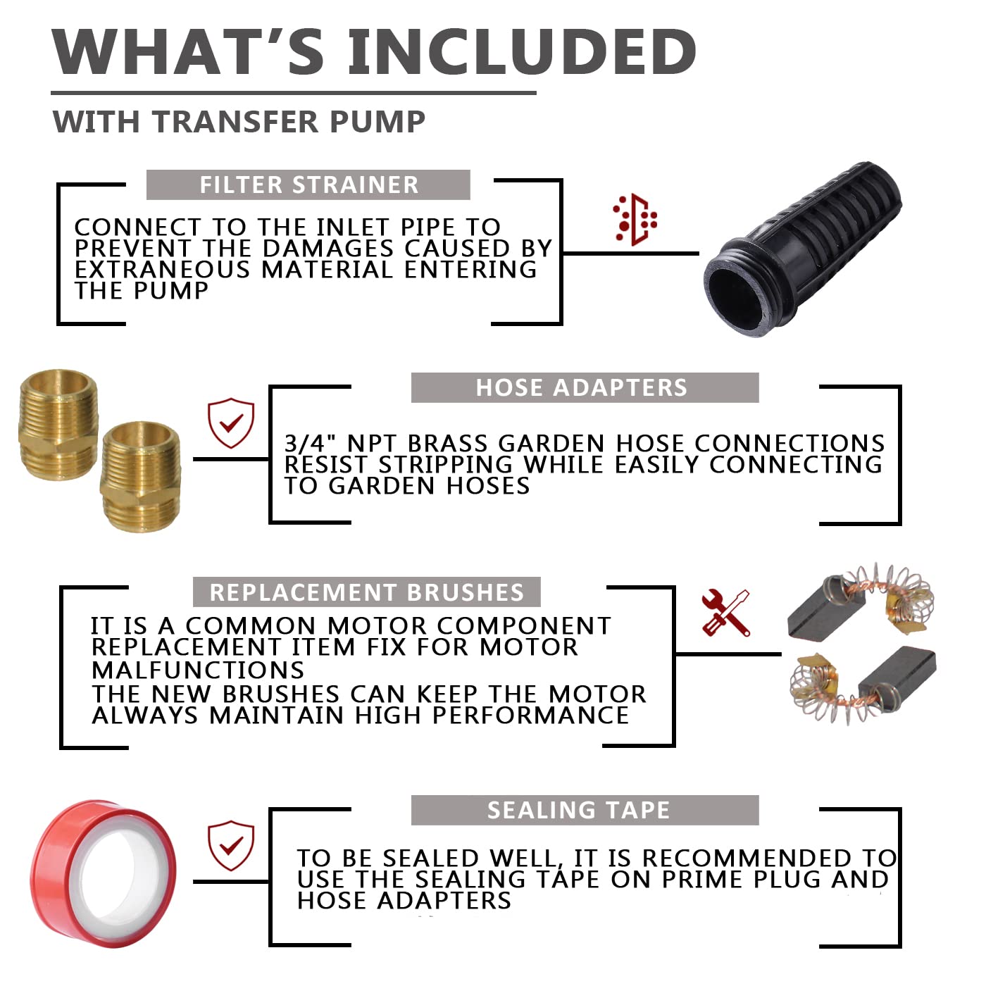 Mua 115Volt 1/2HP 1500 GPH Upgraded Heavy Duty High Pressure Cast Iron ...