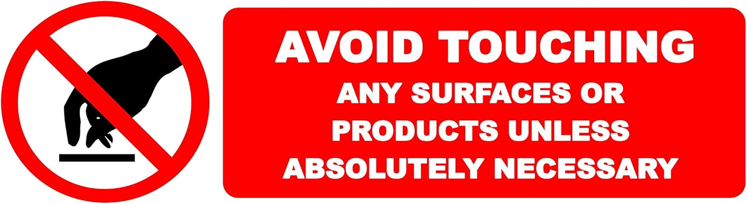 1 x avoid touching any surfaces - social distancing landscape safety ...